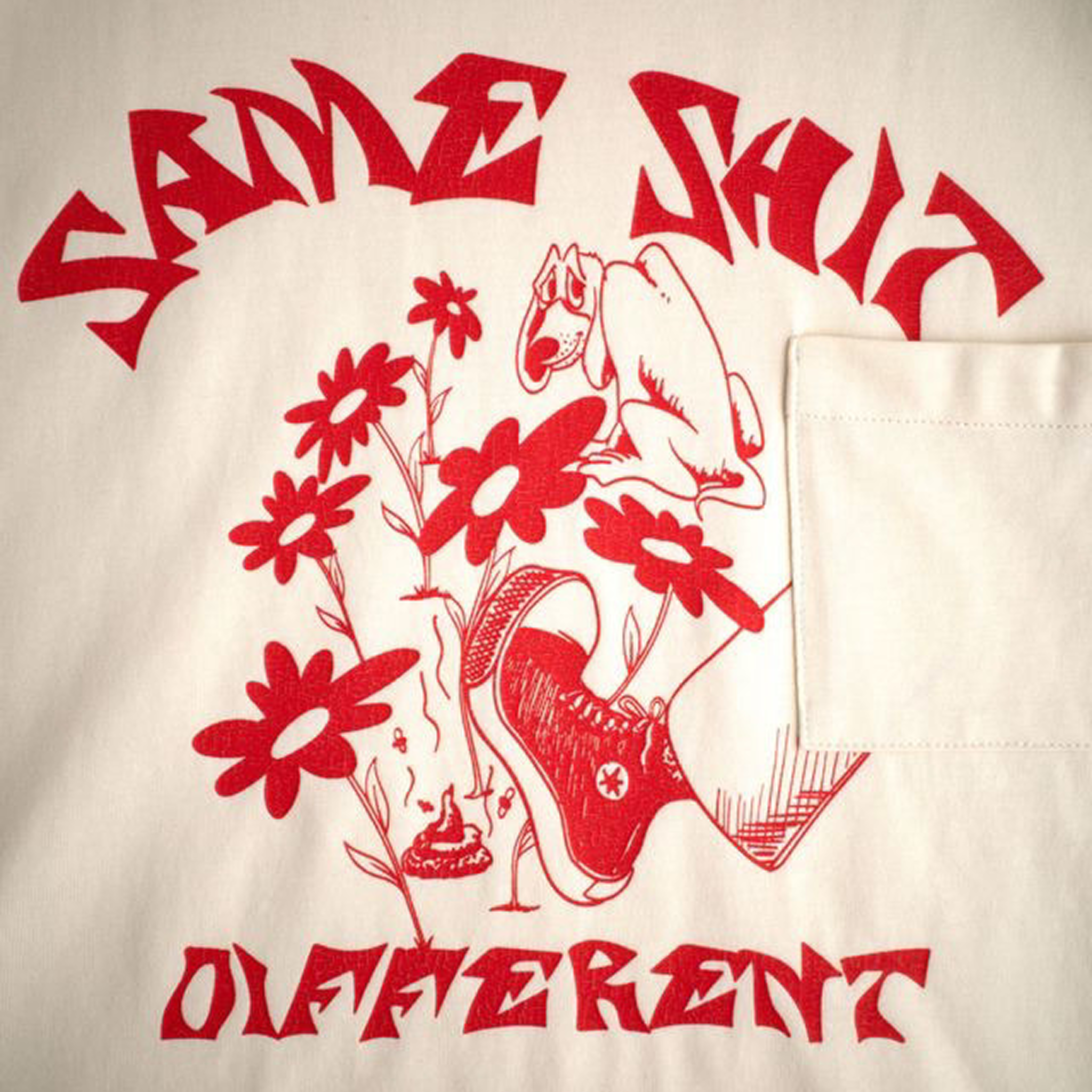 Jungles Same Shit Ringer Tee (Birch) – August