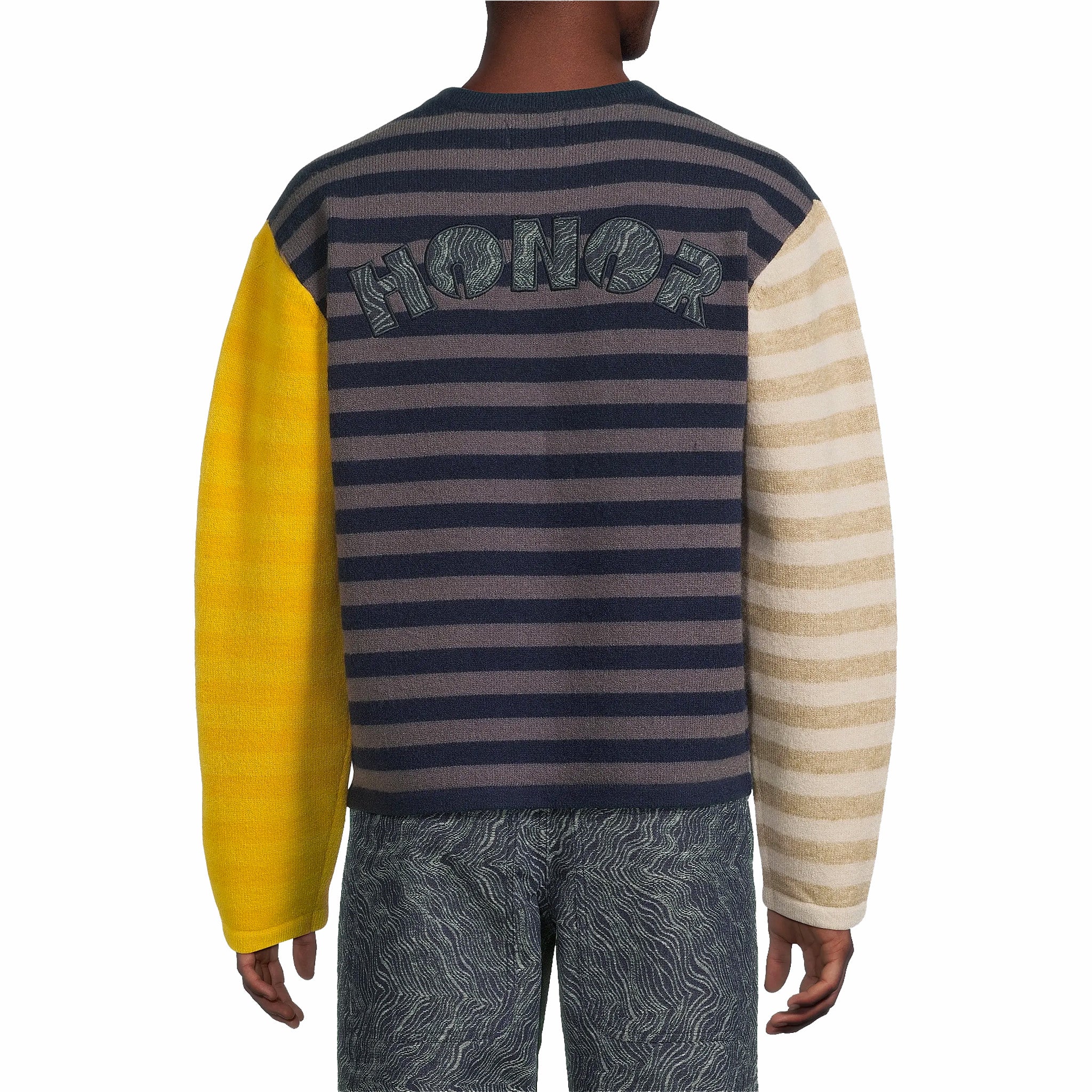 Honor The Gift Multi Stripe Crew Sweater (Navy) – August